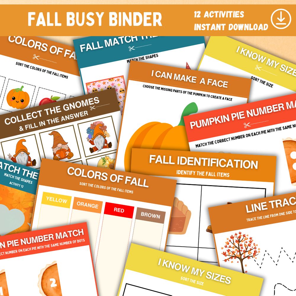 Fall Busy Binder Printable – Peculiar Green Rose
