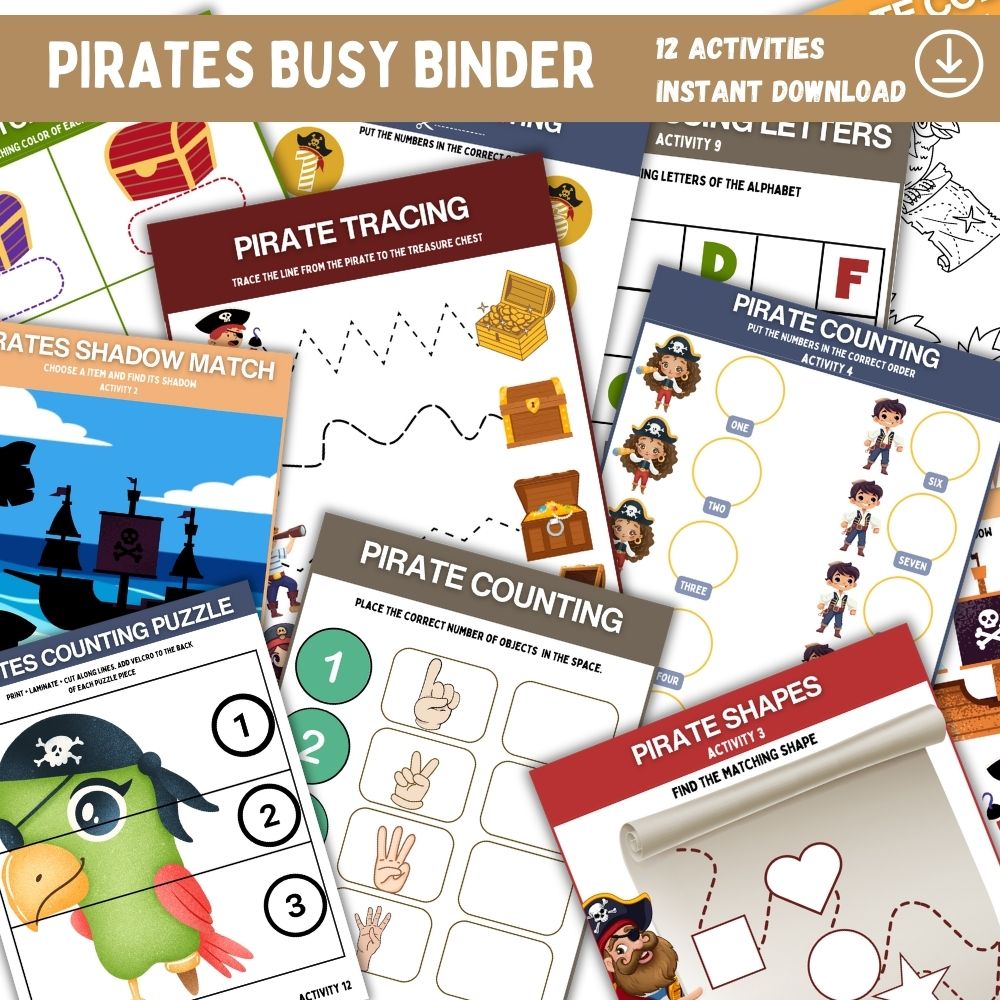 Pirate Busy Binder Printable – Peculiar Green Rose