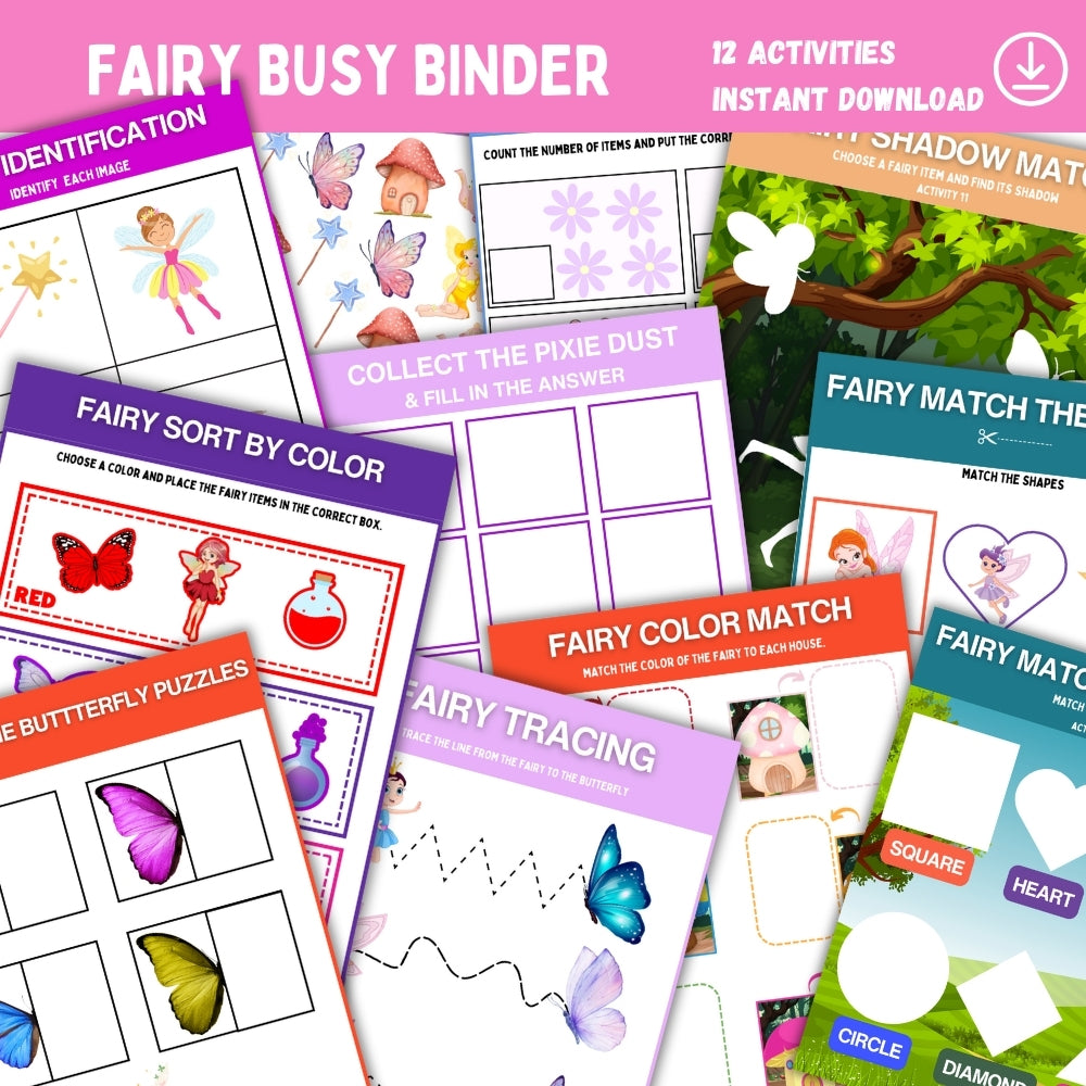 Fairy Busy Binder Printable – Peculiar Green Rose